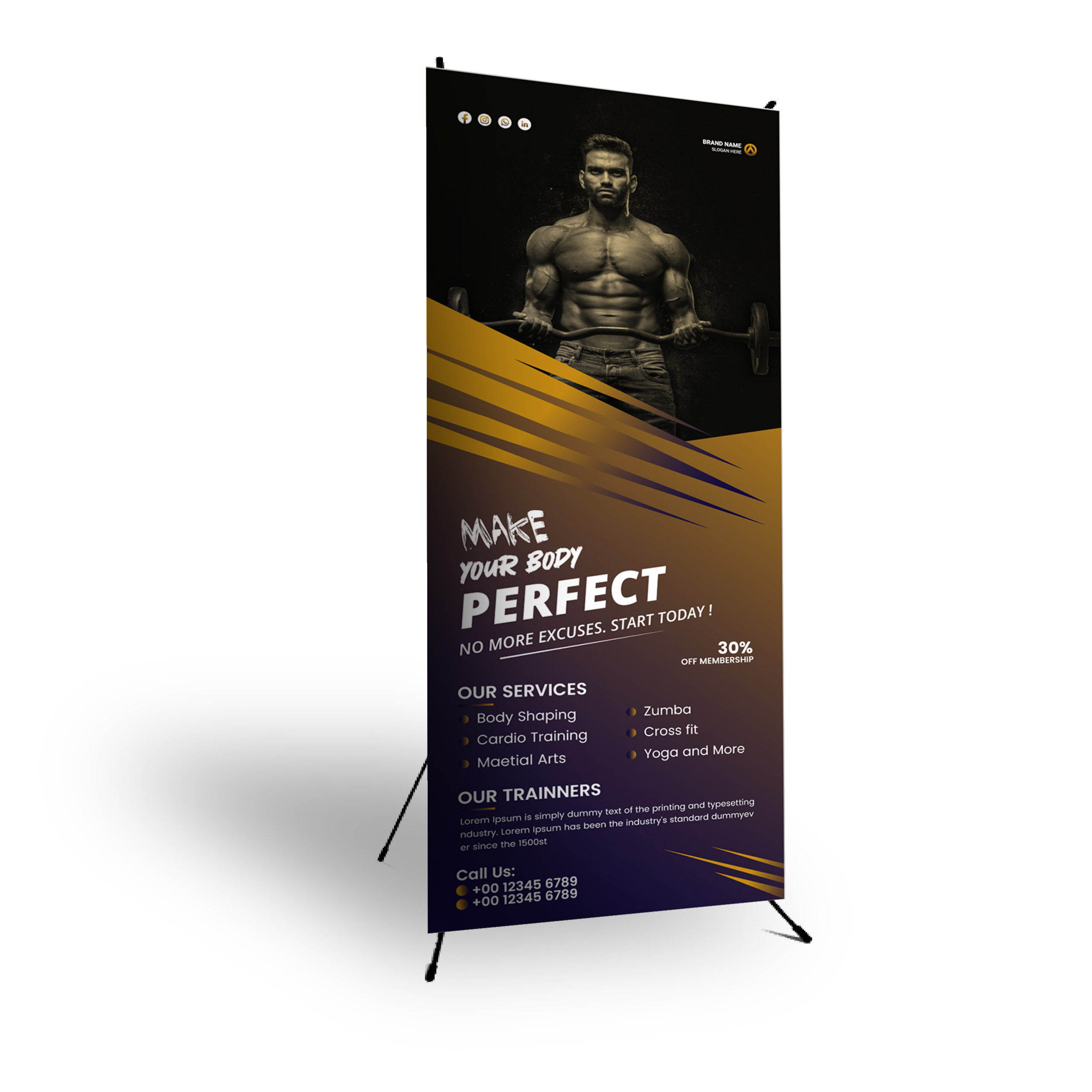 X-Frame Banner 0.8 x 1.8m, PVC, Print Only. - National Flag
