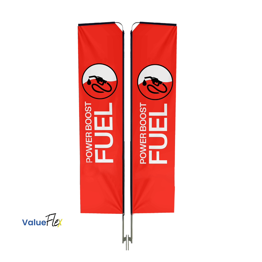 ValueFLEX Telescopic Banner 4m Double sided, Complete - National Flag
