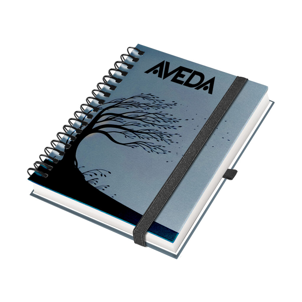 A5 Halo Full Cover Laminated Notebook (Wiro Bound Cover) - National Flag