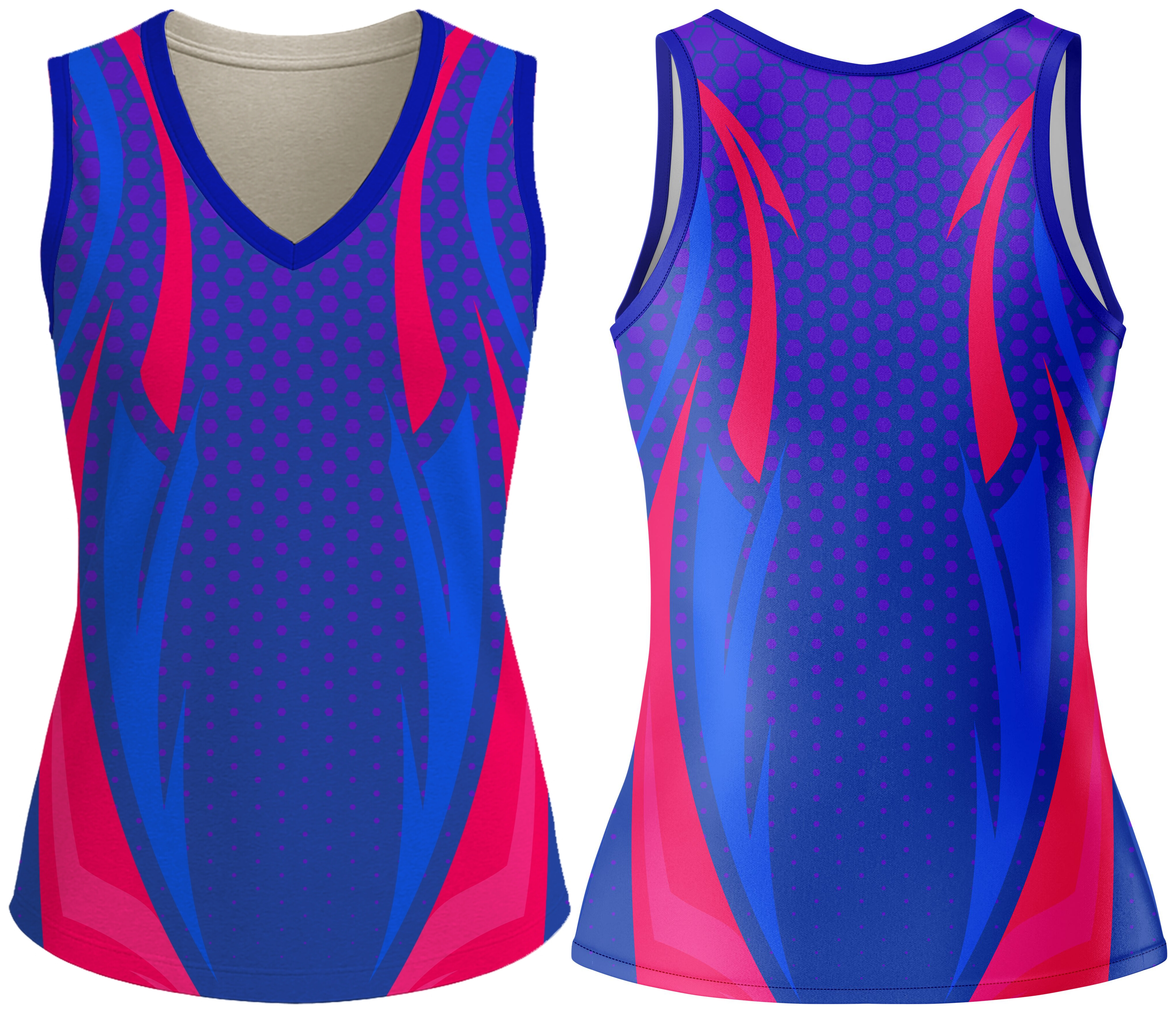 Kids Netball/Hockey V-Neck Vest - National Flag