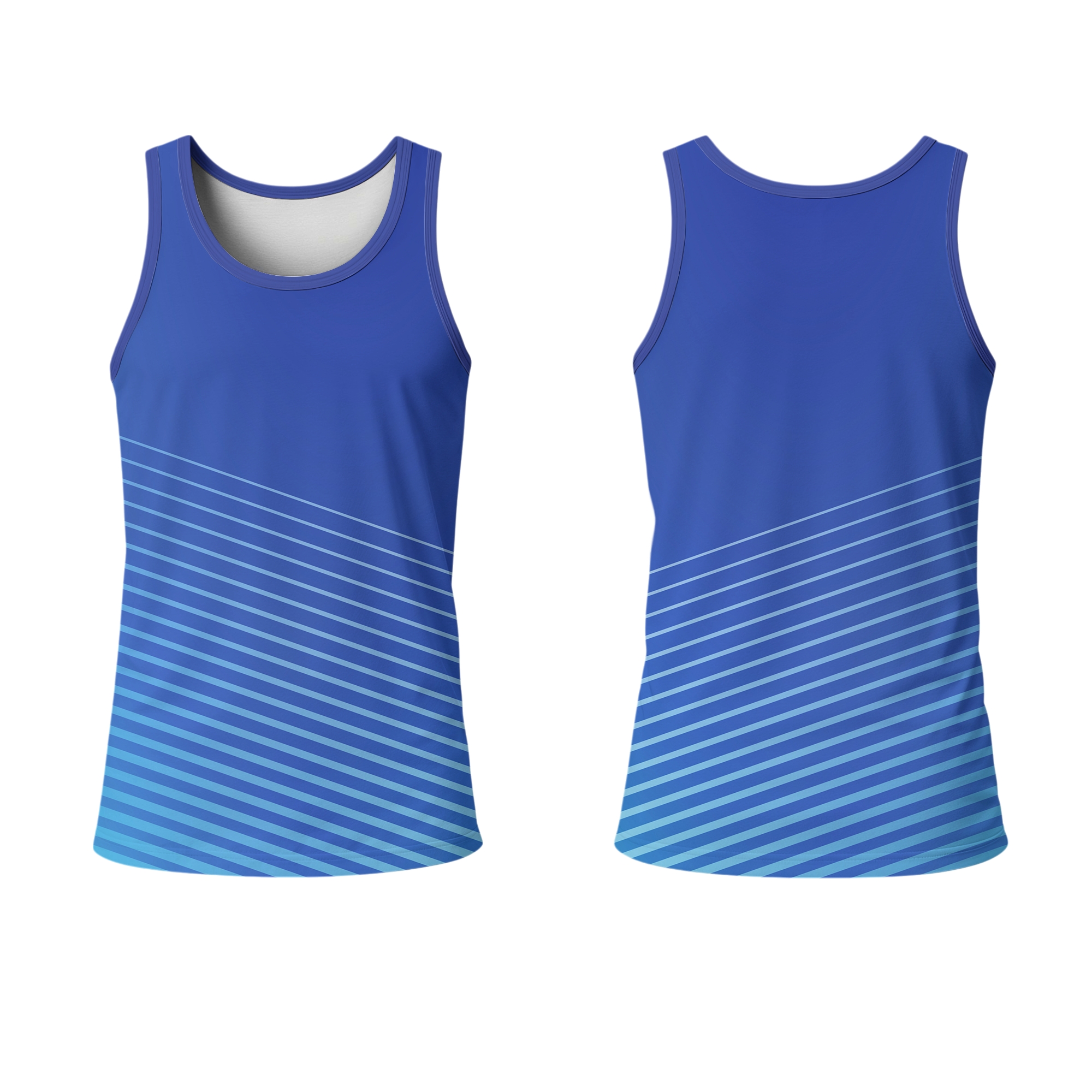 Mens Athletic Crew Neck Vest | Normal Back - National Flag