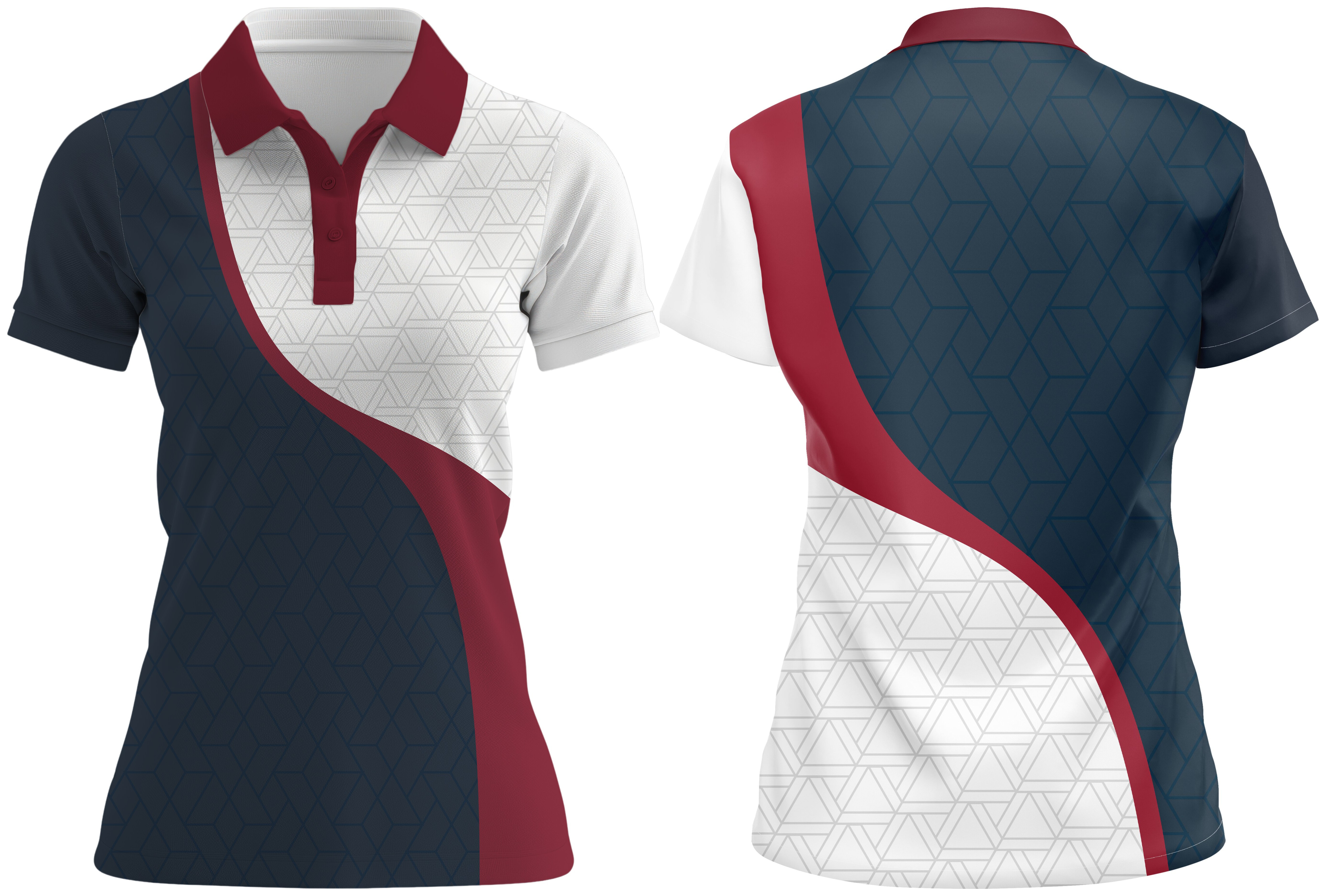 Ladies Golf Shirt Short Sleeve | Fitted Sleeve - National Flag