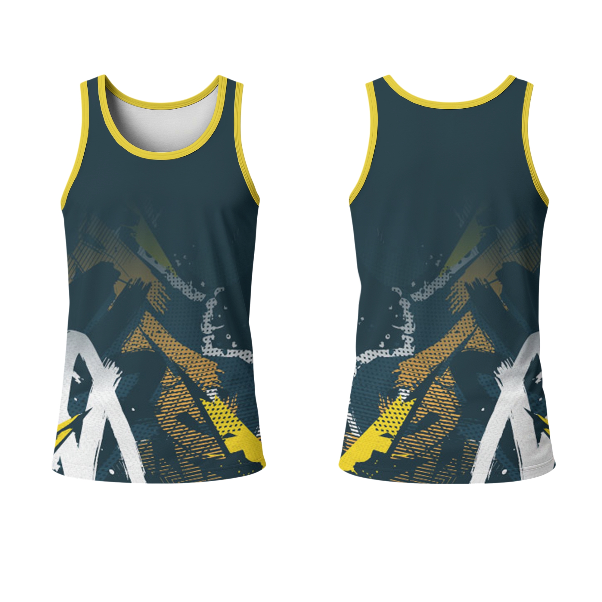 Ladies Athletic Crew Neck Vest | Normal Back - National Flag