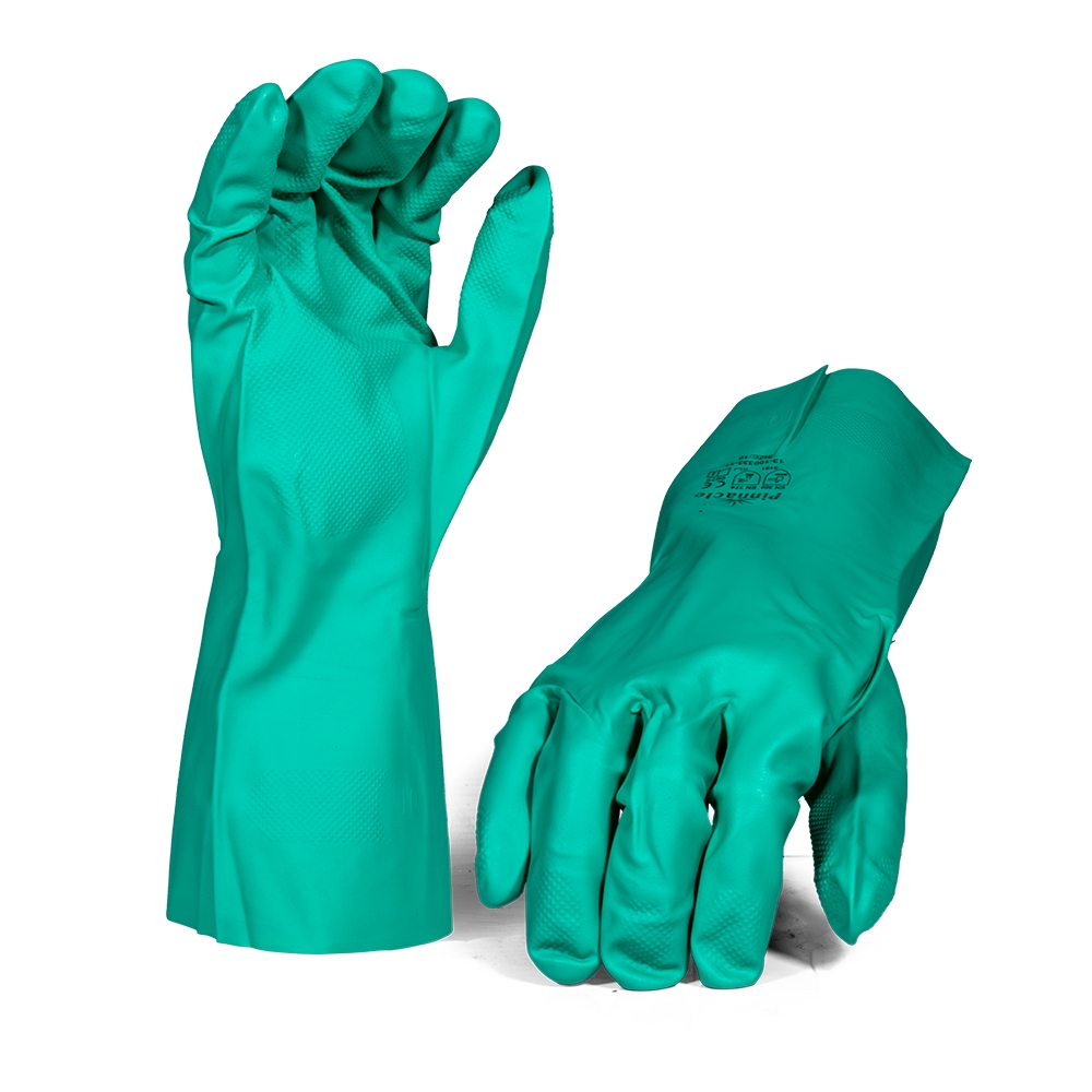 Green Nitrile Glove Open Cuff Size 10 - Pack Of 12 Pairs - National Flag