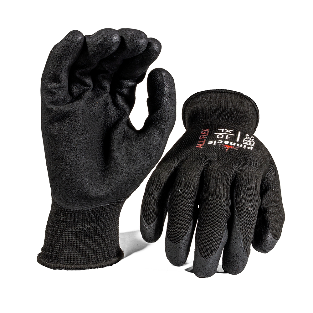 Allflex Latex Foam Coated Glove Black - Pack Of 12 Pairs - National Flag